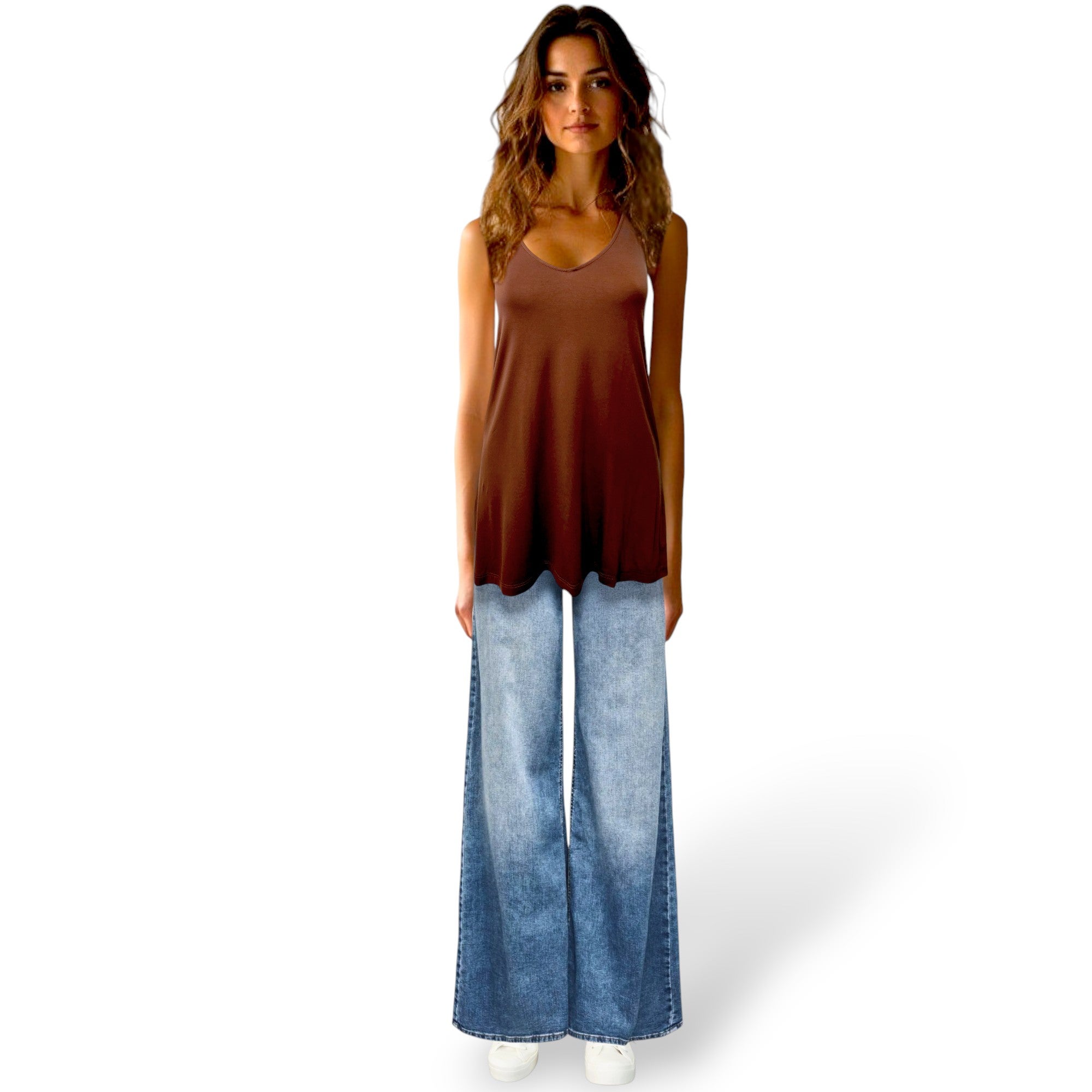 Chocolate Bamboo Singlet – Reversible | All about Boho